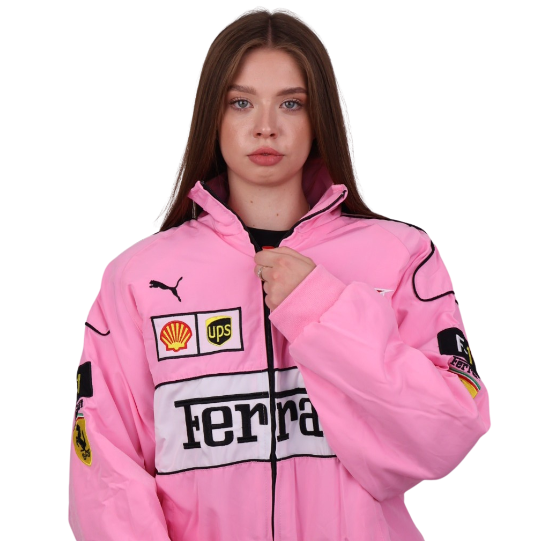 Бомбер "Ferrari" pink F1 vintage – Kroki clothes